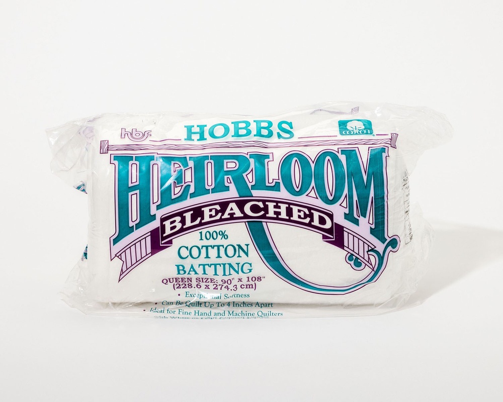 Hobbs Heirloom Bleached Cotton Batting - Queen 90" x 108 ...